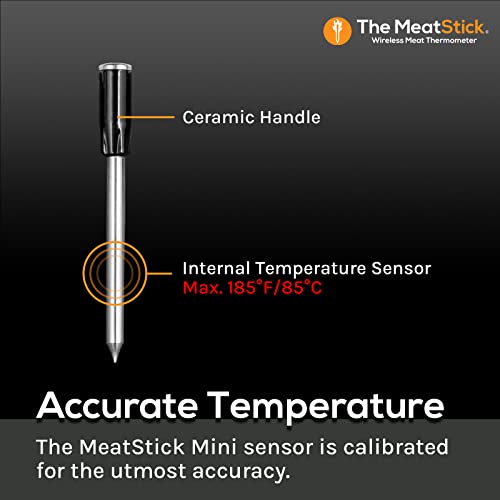 MeatStick MiniX Set | Wireless Meat Thermometer with Bluetooth | 260ft Range | for Kitchen, Air Fryer, Deep Frying, Oven, Sous Vide, BBQ, Grill, Rotisserie