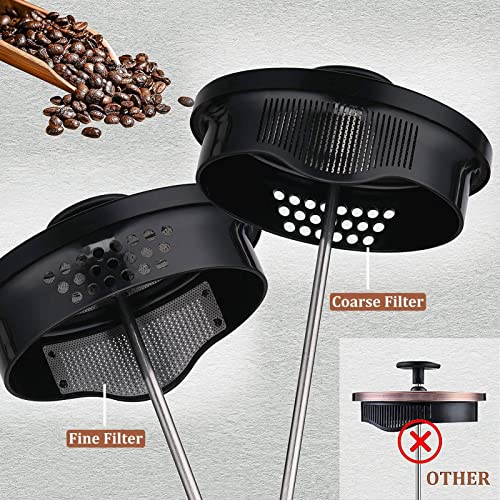 SDFGH Best French Press Coffee Maker 34oz, Coffee French Press,Coffee & Tea Pot,5 Layers Of Filter Element ,Two-way Water Ou