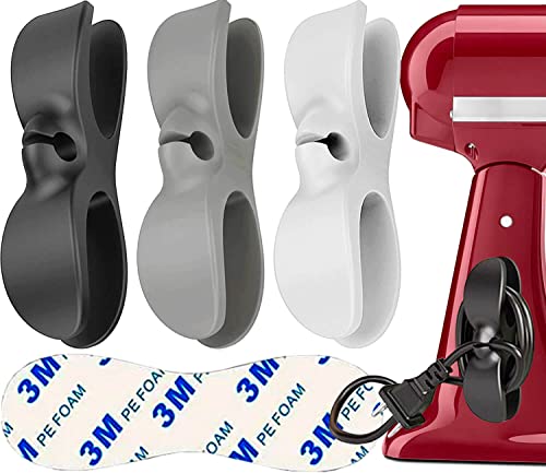 Cord Organizer for Kitchen Appliances, 3 PCS Stick On Cord Wrapper Winder Keeper Holder, Declaration Cable Wrap for Mixer, Coffee Maker, Air Fryer, Toaster, Pressure Cooker, AFunCrafter New Upgraded