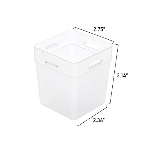 WonLiq 3 Pack - Refrigerator Organizer Container, Fridge Side Door Small Objects Storage Container, Kitchen Household Sundries Storage Box (Large size)