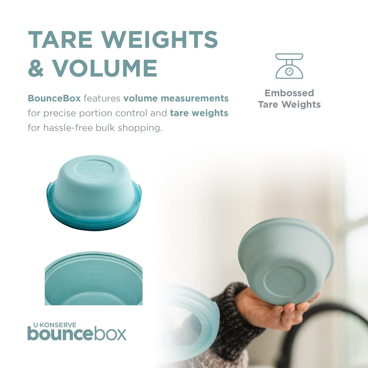 U Konserve Platinum Silicone Food Storage Bento Box Dual Seal Container - Leak Proof, Shatter Proof, Dishwasher Safe, Plastic Free - 20oz (Seafoam)