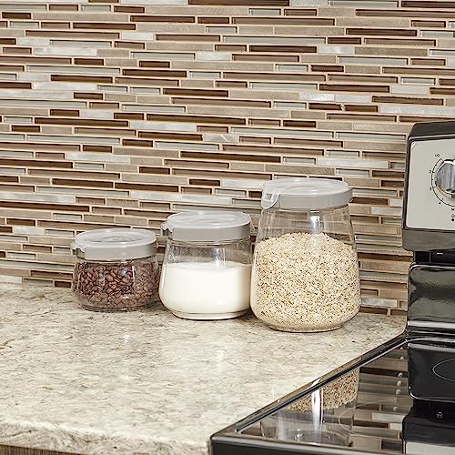 37 oz. Plastic Food Storage Container by Home Basics | Secure Flip-Top Closure with Silicone Seal | Use to Store Rice, Flour, Sugar, Trail Mix and Other Dry Goods
