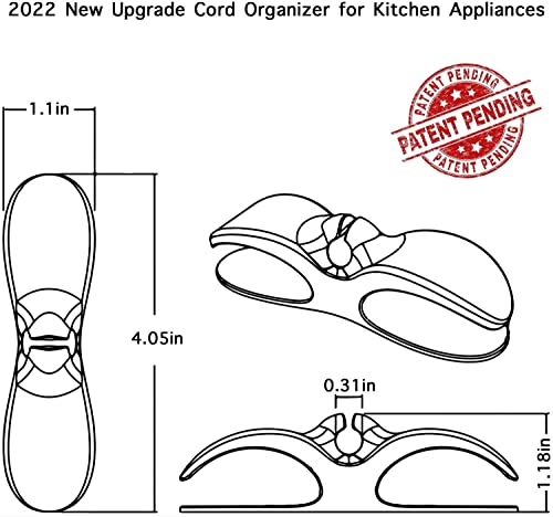 Cord Organizer for Kitchen Appliances, 3 PCS Stick On Cord Wrapper Winder Keeper Holder, Declaration Cable Wrap for Mixer, Coffee Maker, Air Fryer, Toaster, Pressure Cooker, AFunCrafter New Upgraded