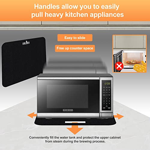 Heat Resistant Mat for Air Fryer with Sliding Function, 2 Pcs 15*18 in Heat Resistant Pad Sliding Caddy Countertop Protector Mat Compatible with Most XL Air Fryer Ninja Air Fryer Oven Micro Wave Oven