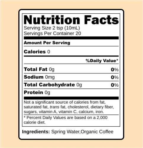 Juniper Ultra Coffee (Decaf) : Caffeine Free Organic Coffee Concentrate - 0mg of Caffeine per serving - Create Delicious Iced or Hot Coffee in an Instant with 20 Servings Per Bottle.