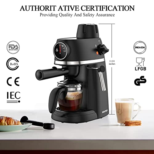 SOWTECH Espresso Machine, Cappuccino Machine with Steam Milk Frother, 3.5 Bar Latte Coffee Maker with Carafe