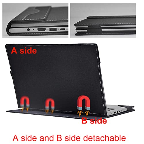 XJchen Laptop Case Compatible for HP Spectre x360 14-ef 14-ef000 14-ea 14-ea000 14t-ea Cover Protector Skin Sleeve Notebook 14ea Pouch (Black)