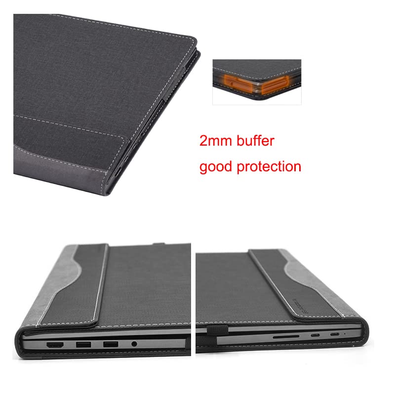 XJchen Laptop Case Compatible for HP Spectre x360 14-ef 14-ef000 14-ea 14-ea000 14t-ea Cover Protector Skin Sleeve Notebook 14ea Pouch (Black)
