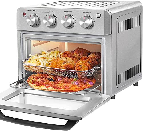 7-in-1 19QT Countertop Convection Toaster Air Fryer Oven Combo Stainless Steel…