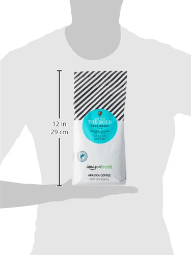 AmazonFresh Go For The Bold Ground Coffee, Dark Roast, 32 Ounce