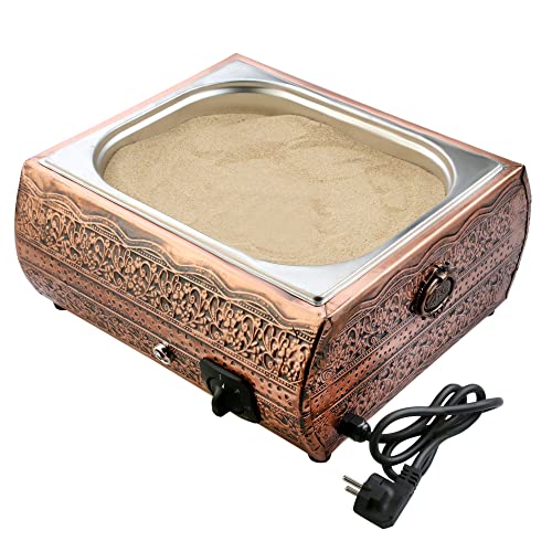 Ella Home - Authentic Turkish Copper Electric Hot Sand Med Coffee Maker Heater Machine 110V - 220V + 5 Size Turkish Coffee Pot and Coffee as Gift