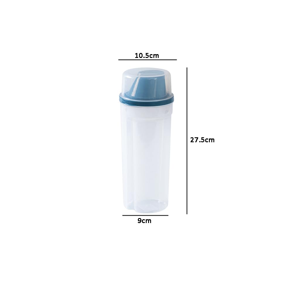 lasenersm 1 Piece Laundry Detergent Dispenser Washing Powder Container Laundry Soap Dispenser Laundry Powder Detergent Storage Box Rice Container Cereal Container Grain Container with Lid(Blue, L)