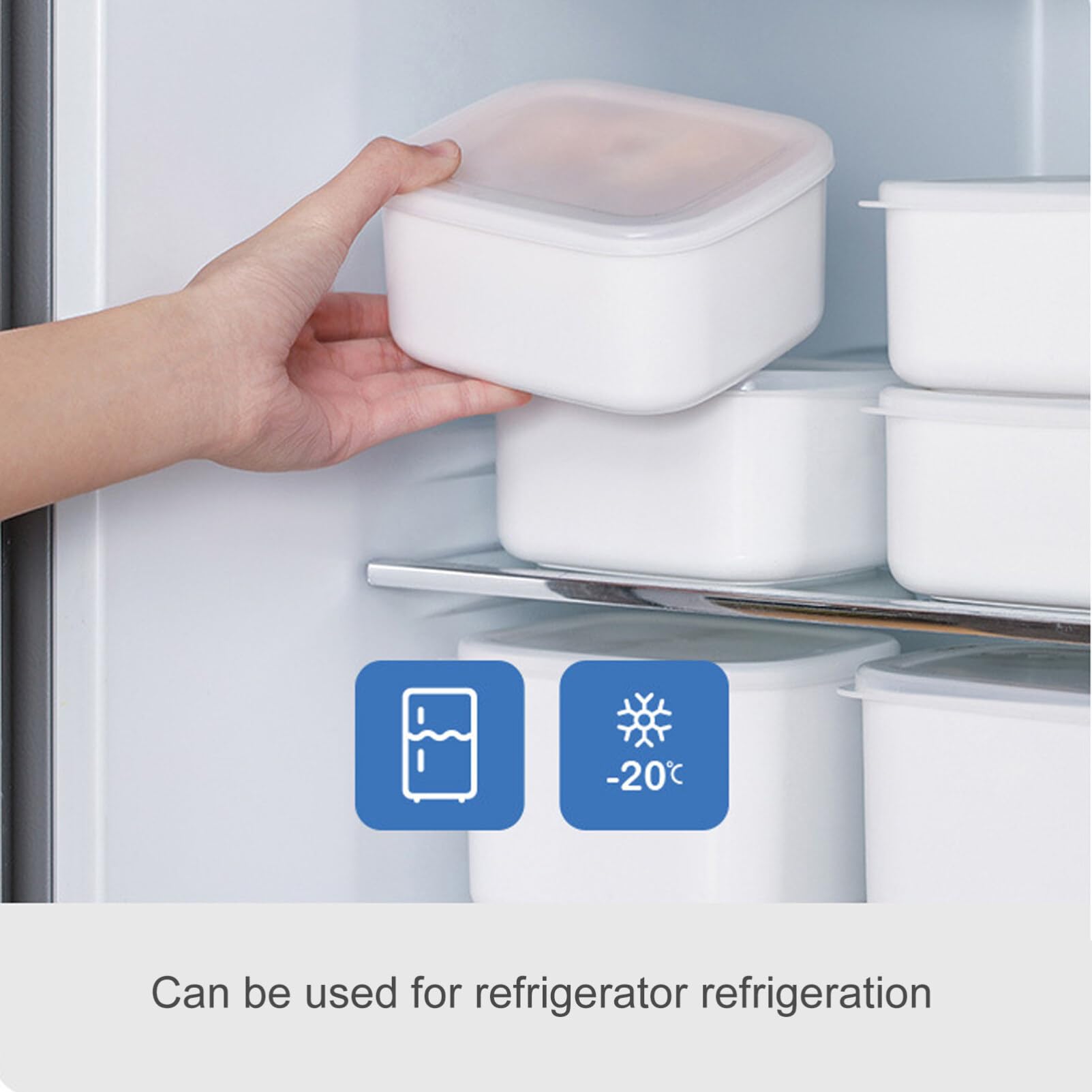 Kichvoe Cheese Keeper 5*2.5*2.5Inch White Rectangular Food Storage Container with Flip Top Lid, 700ML, , Phthalate Free, , Airtight, Refrigerator Storage, Hand Wash Only