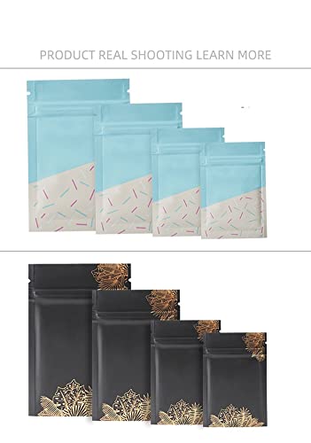 100PCS Colorful Strip Bag For Candy Coffee Food Saver Storage Disposable Snack Container Ziplock Packet Biscuit Bag Resealable Thick Bag Aluminum Foil Bags Sample Bag 3.1x4.7in