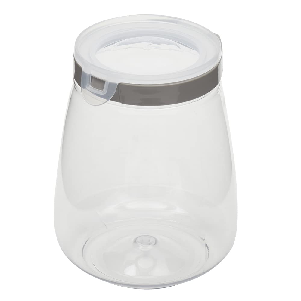 Home Basics 64 oz. Clear Flip-Top Storage Container Organize a Variety of Dry Goods | Versatile Food Storage Solution for Kitchen Organization and Pantry Management