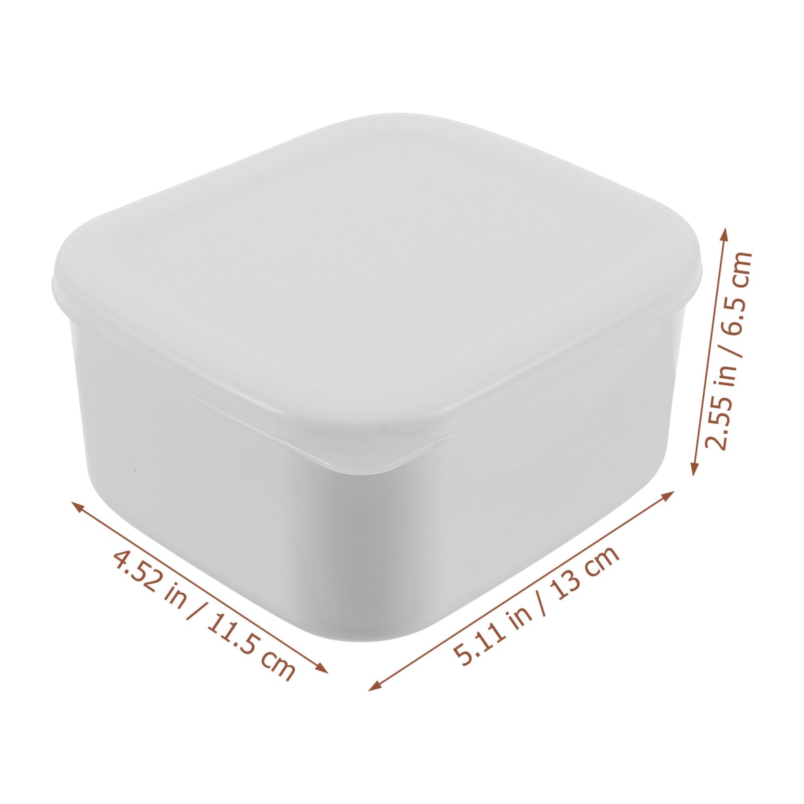 Kichvoe Cheese Keeper 5*2.5*2.5Inch White Rectangular Food Storage Container with Flip Top Lid, 700ML, , Phthalate Free, , Airtight, Refrigerator Storage, Hand Wash Only