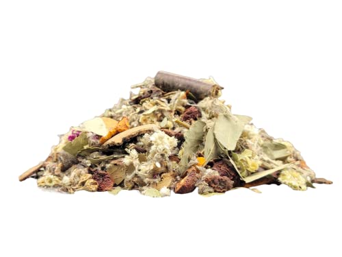 Yerbero - PulmoTea 4 oz (113g) | Herbal Mixture Tea - Soothes/Comforts Thoat | Eucalyptus, Tejocote Root, Mullein Leaf, Bouganvillia Flower, Cassia Fistula, Cuatecomate | 100% All Natural, non-GMO, Gluten-free.