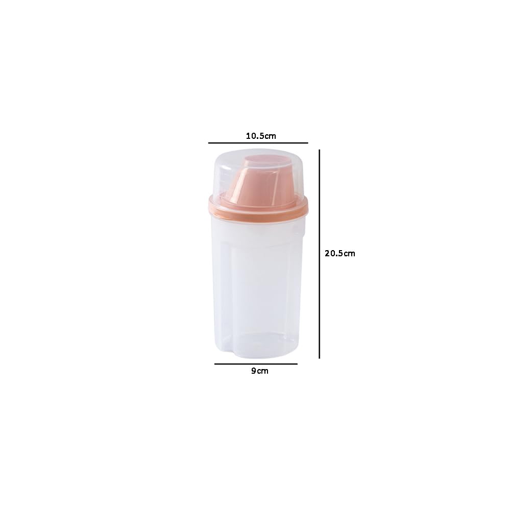 lasenersm 1 Piece Laundry Detergent Dispenser Washing Powder Container Laundry Soap Dispenser Laundry Powder Detergent Storage Box Rice Container Cereal Container Grain Container with Lid(Pink, S)