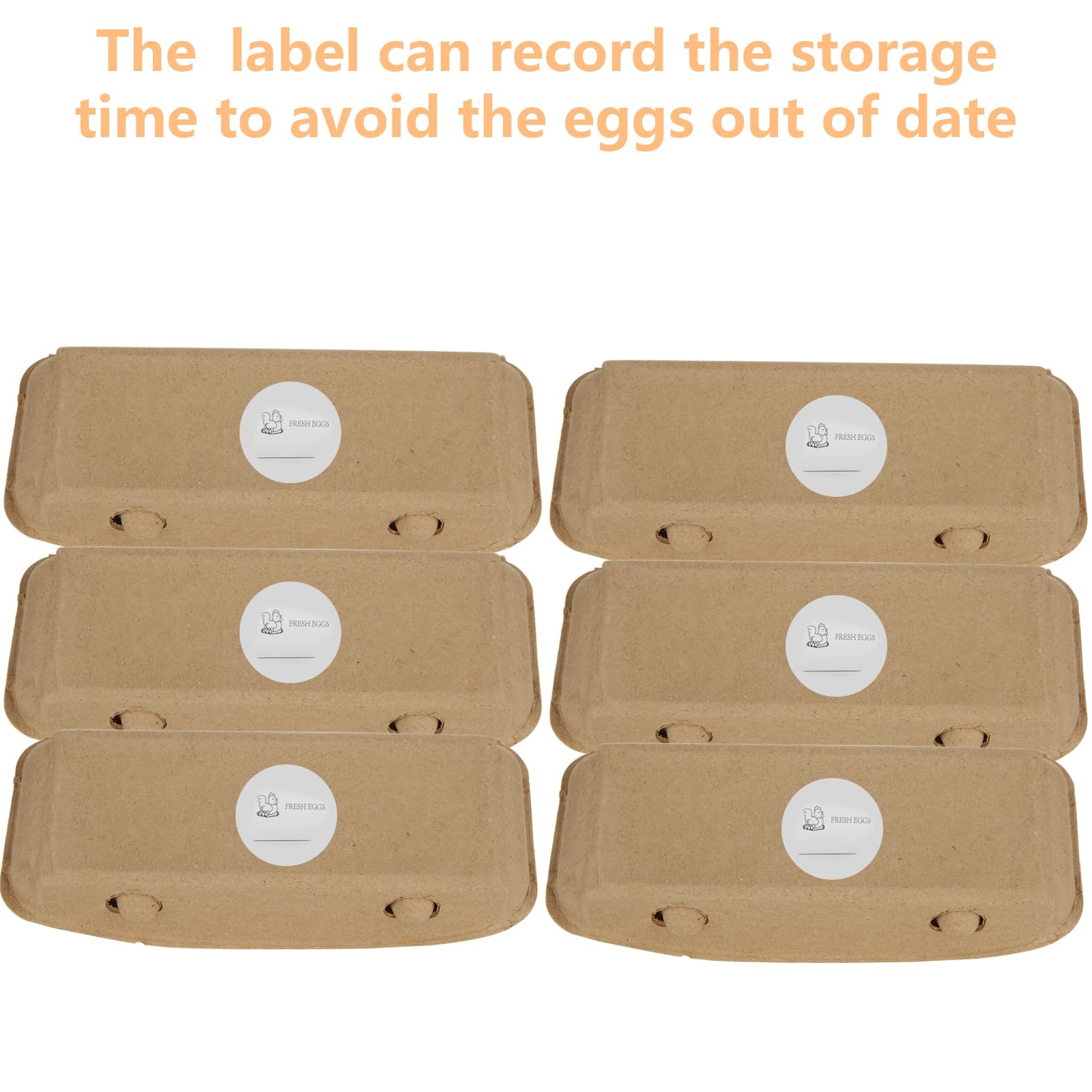 20 Pack Egg Cartons Egg Holder Countertop Paper Egg Cartons 2x6 Style Blank Natural Pulp Egg Cartons Holds Up to 12 Eggs, Sturdy Design Made from Recycled Cardboard