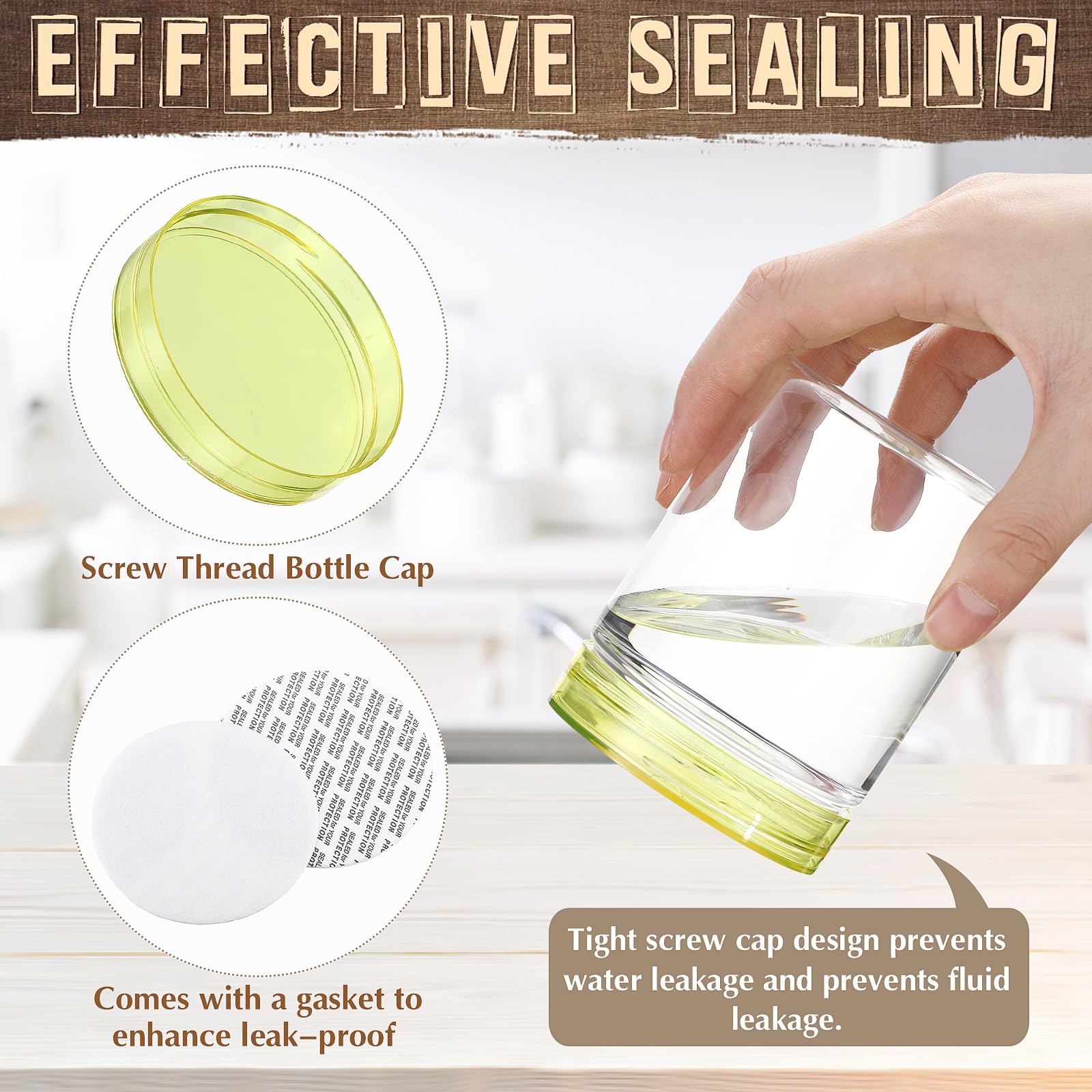 Sliner 60 Pcs 8 oz Plastic Jars with Lids Clear Round Leakproof Storage Containers Empty Refillable Plastic Mason Jars for Travel Storage Face Creams Kitchen Household Food Spice (Colorful)