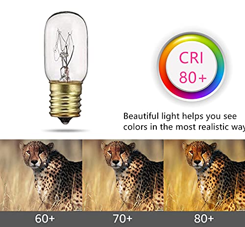 Microwave Light Bulb, Over Stove Appliance Replacement 40W Incandescent for Refrigerator, 40W E17 120V Indicator Intermediate Base Microwave Oven Bulb, Microwaves and The Lava Lamps - Replaces, 8Pack