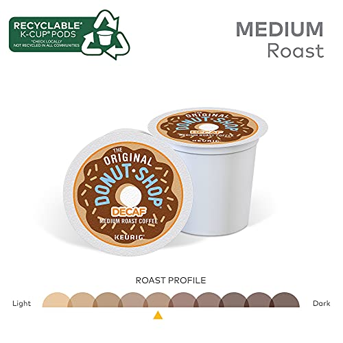 The Original Donut Shop Decaf Keurig Single-Serve K-Cup Pods, Medium Roast Coffee, 24 Count (Pack of 4)