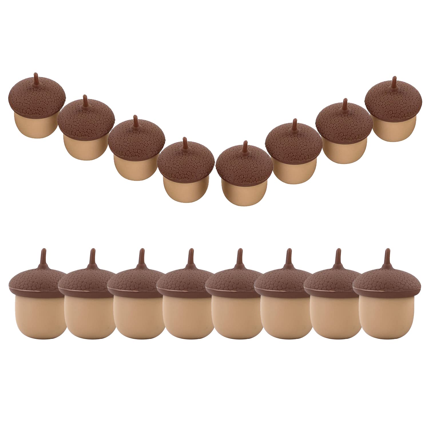 YHSWE 8pcs 5ml Pine Cone Non-stick Food Grade Silicone Wax Container Multi Use Silicone Jars for Wax, Essential Oil, Lip Balm, Shatter, Spices, brown