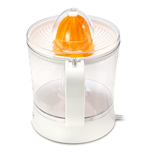 Dominion BPA-Free CitroMax Electric Citrus Juicer Extractor, Compact Volume Pulp Control, Oranges, Lemons, Limes, Grapefruits with Easy Pour Spout, 34oz, White