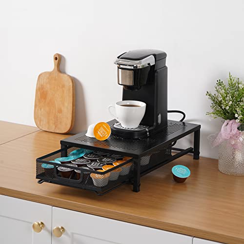 Mknana K-Cup Coffee Pod Storage Drawer,K Cup Holder for Counter,Black