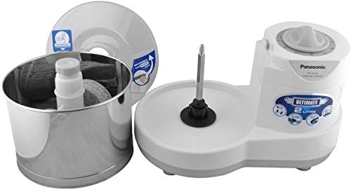 Panasonic 2 Litre Wet Grinder with Automatic Timer & Stainless steel drum| MK TSW200 W, White Color | 110-120 Volts | Suitable for USA and Canada | Dosa & Idli wet Grinder