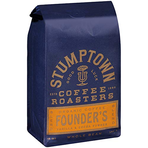 Stumptown Coffee Roasters, Medium Roast Organic Whole Bean Coffee - Founder's Blend 12 Ounce Bag with Flavor Notes of Vanilla and Cocoa Powder