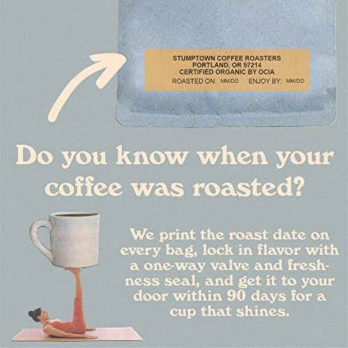 Stumptown Coffee Roasters, Medium Roast Organic Whole Bean Coffee - Founder's Blend 12 Ounce Bag with Flavor Notes of Vanilla and Cocoa Powder
