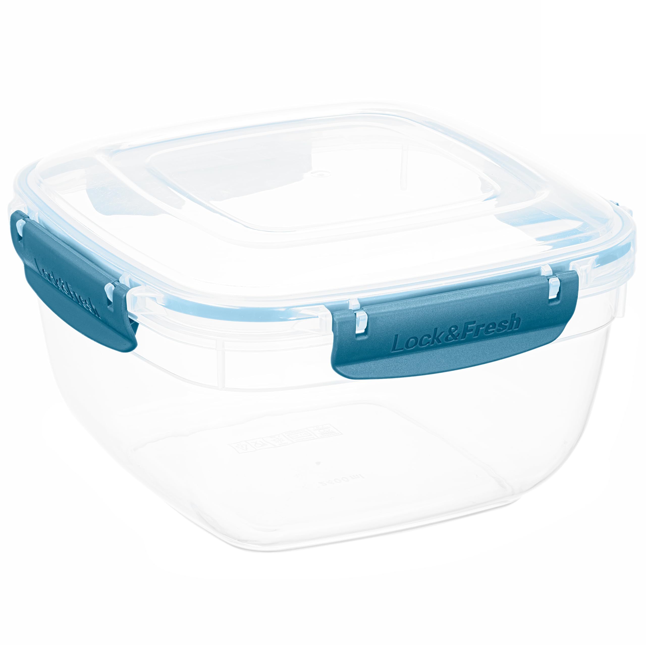 Superio Plastic Food Storage Container with Airtight Lid for Kitchen,- 10 Cup, 80 Oz, BPA Free, Leakproof, Stackable Sealed Container for Organizing- Microwave, Dishwasher and Freezer Safe, Blue