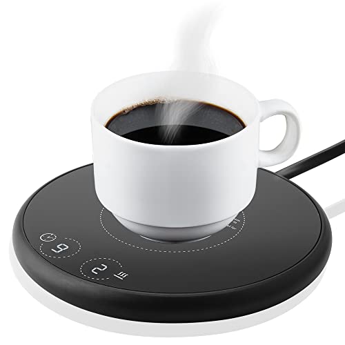 Smart Coffee Mug Warmer, Electric Beverage Warmer,with Two Temperature Control for Office or Home Use with Electric Cup Beverage Plate for Cocoa/Tea/Water/Milk/Candle Warmer Plate