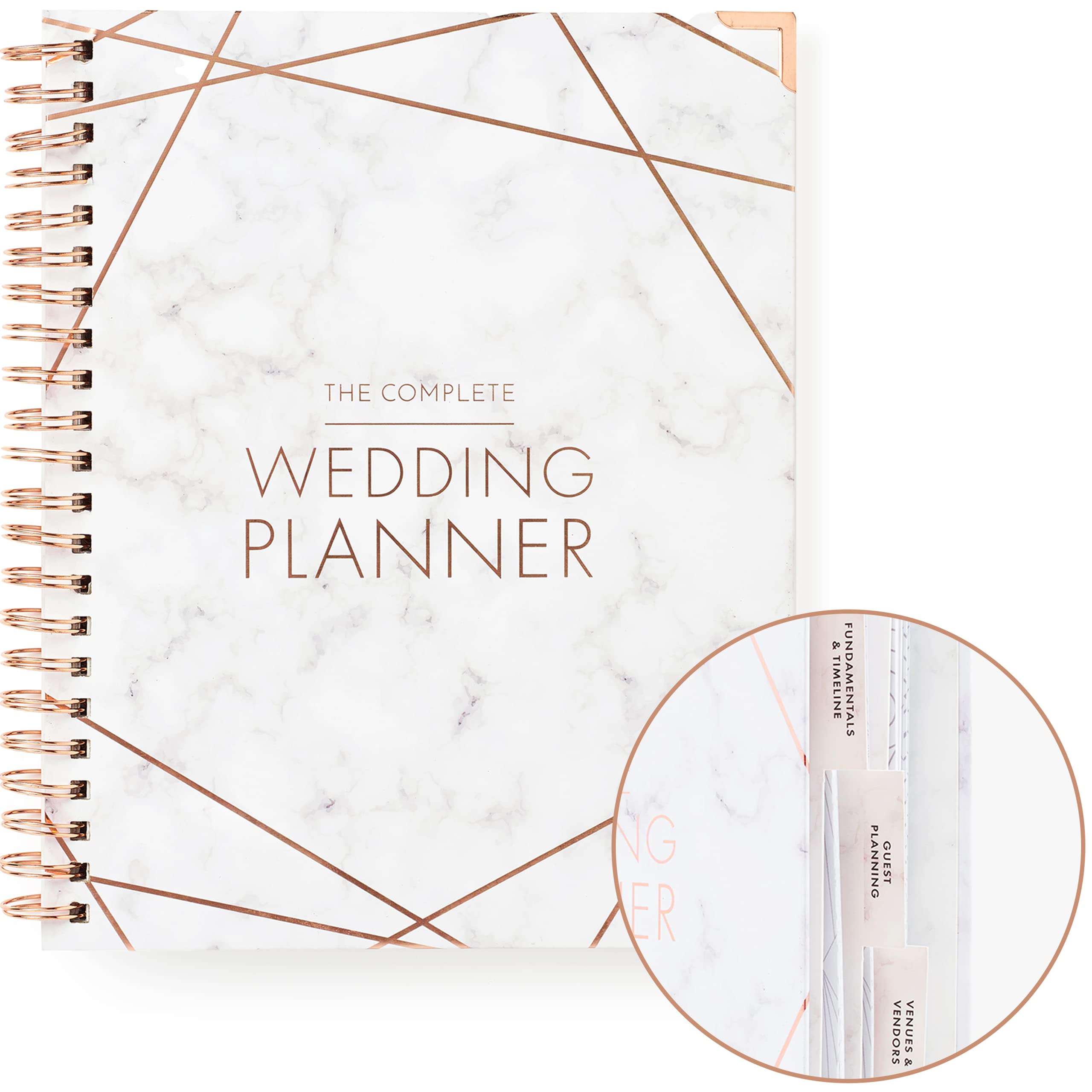 Wedding Planner - Undated Bridal Planning Diary and Organizer, Hard Cover, Pockets & Online Support