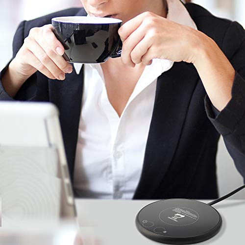 Smart Coffee Mug Warmer, Electric Beverage Warmer,with Two Temperature Control for Office or Home Use with Electric Cup Beverage Plate for Cocoa/Tea/Water/Milk/Candle Warmer Plate