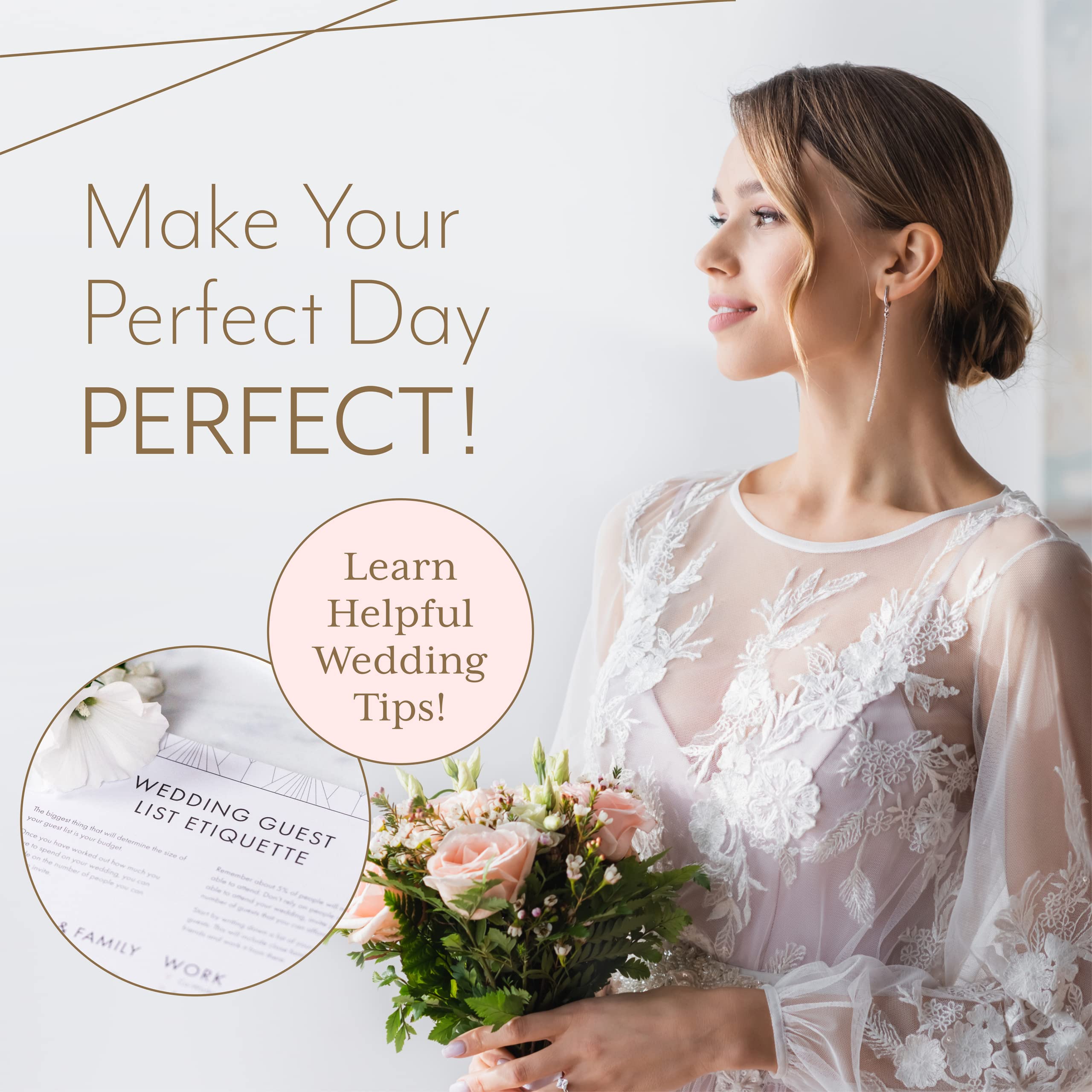Wedding Planner - Undated Bridal Planning Diary and Organizer, Hard Cover, Pockets & Online Support