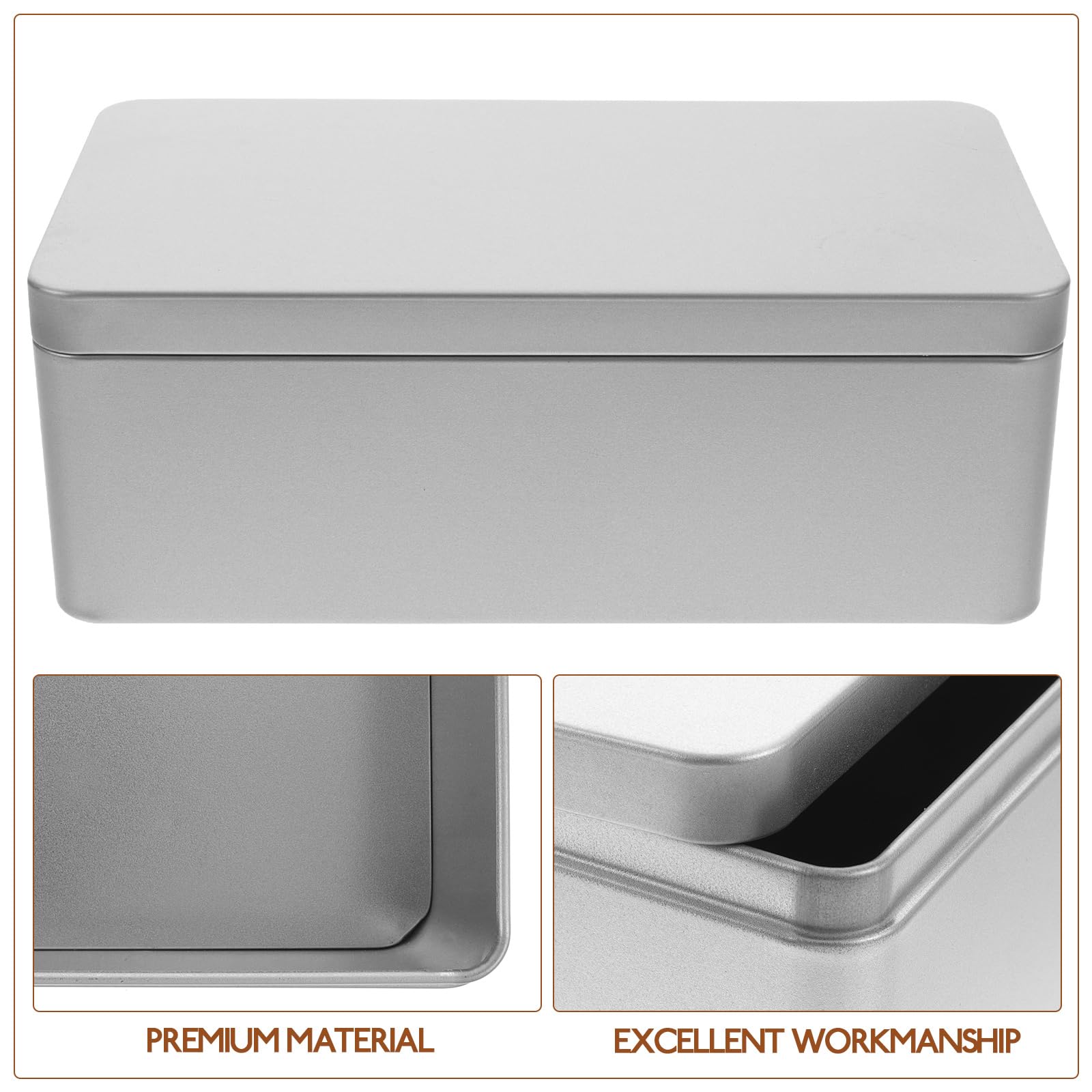 Luxshiny 2Pcs Tin Storage Boxes Lids Tea Leaf Candy Crafts Portable Tinplate Containers Home Organizer Decorative Storage Boxes with Lids