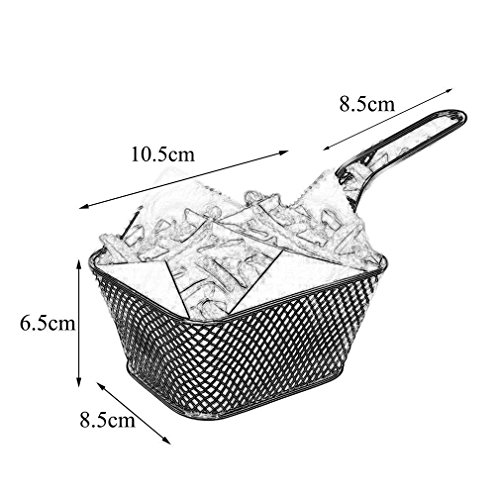 Stainless Steel Chef Basket Mini Fry Baskets Fryer Cooking French Fries Basket