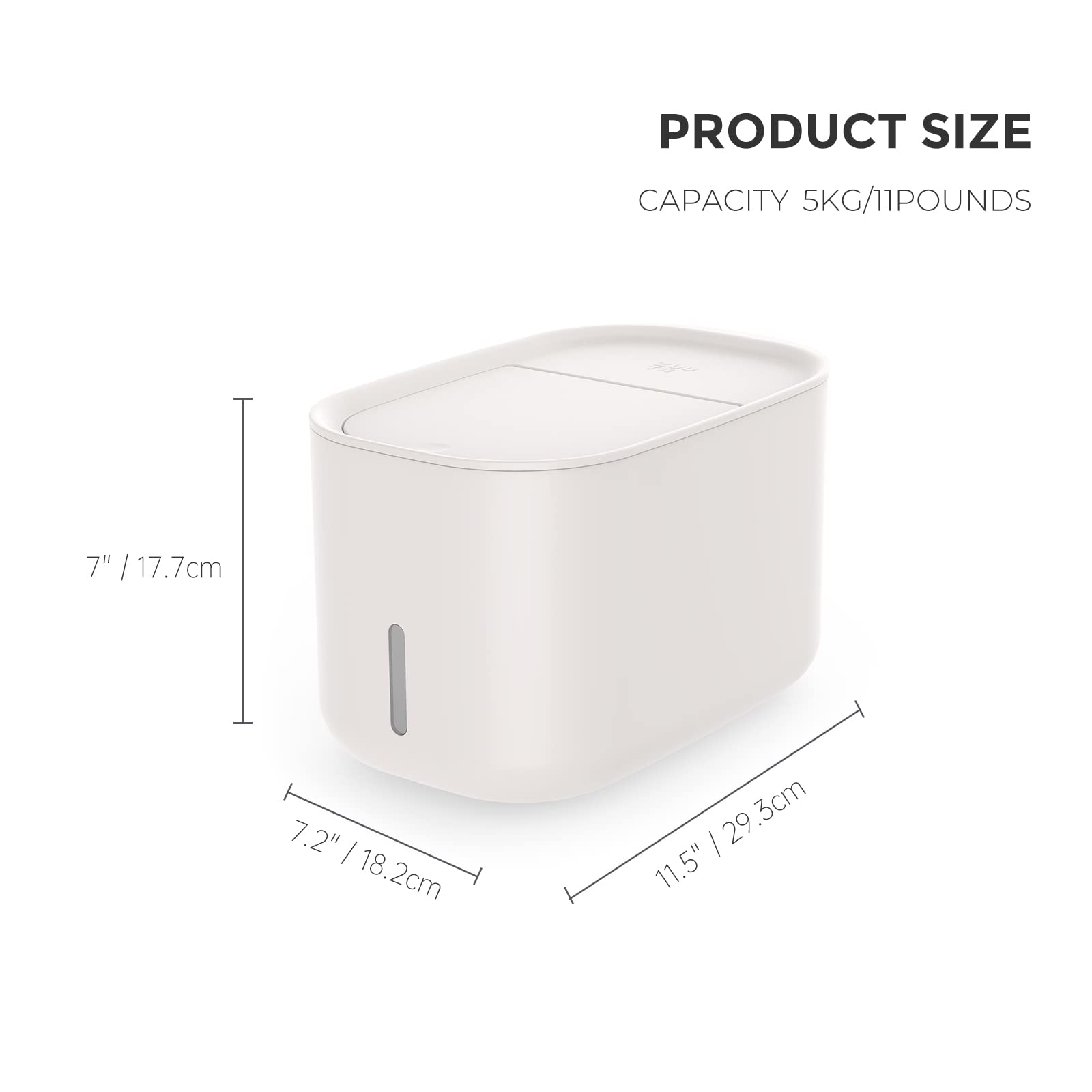 Zuutii Food Storage Container,Rice Container, Dry Food Storage, Pet Food Dispenser, 6.9Qt Large Storage Bin with Lid,Silicone Sealed & Moisture Proof, for Grain Cereal Soybean Corn