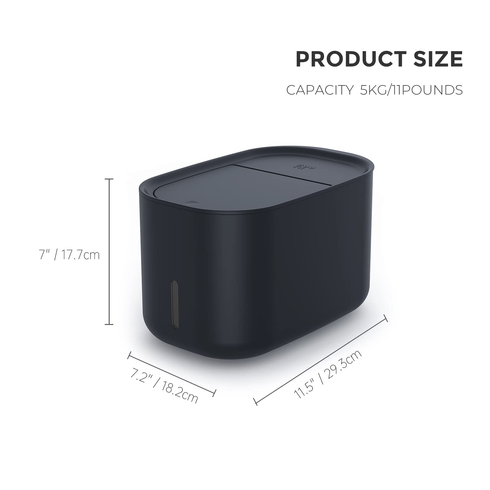 Zuutii Food Storage Container,Rice Container, Dry Food Storage, Pet Food Dispenser, 6.9Qt Large Storage Bin with Lid,Silicone Sealed & Moisture Proof, for Grain Cereal Soybean Corn