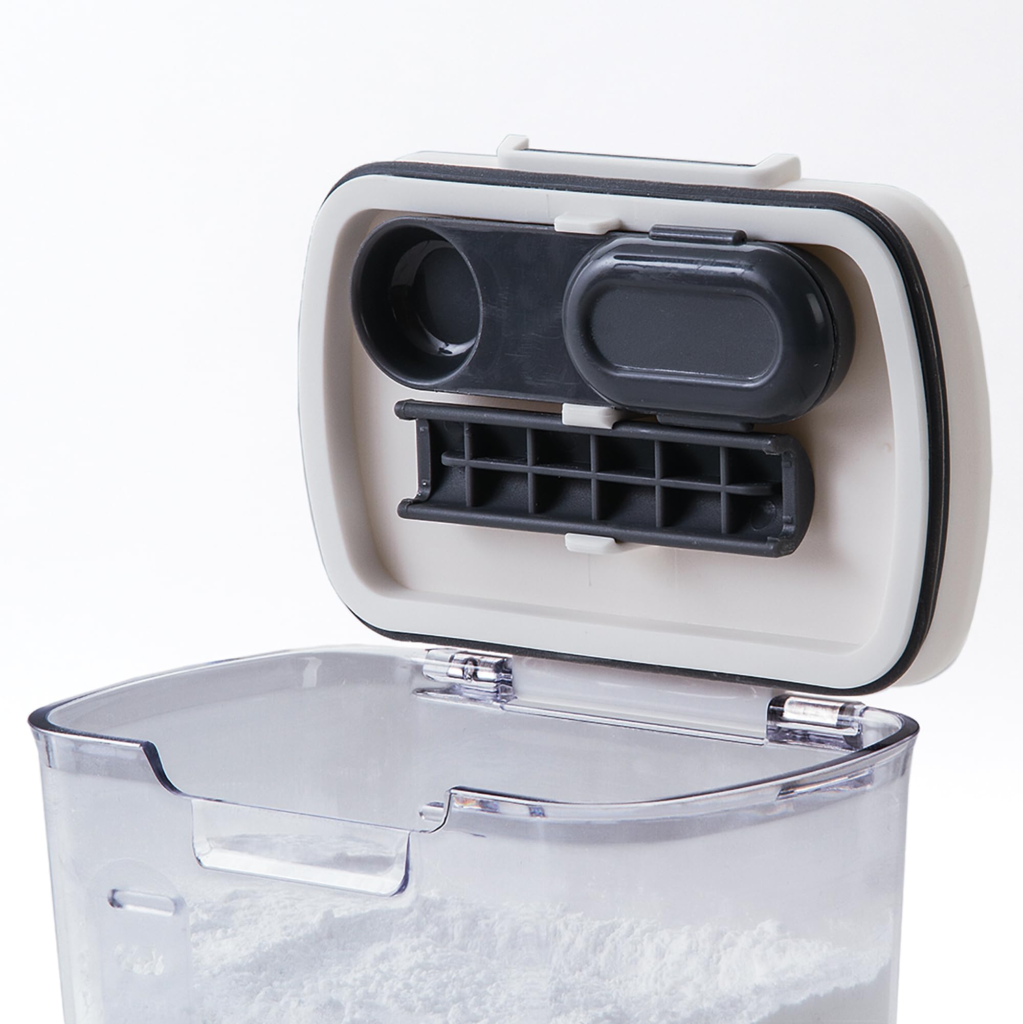 Progressive International Prepworks ProKeeper 2- Piece Kitchen Clear Food Baker's Kitchen Storage Organization Canister Set (Powdered Sugar 1.4-Quart)