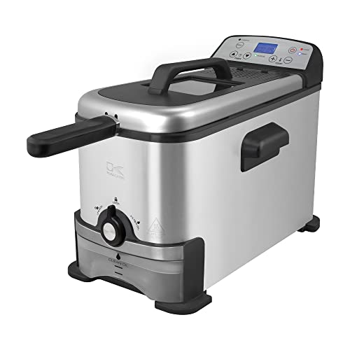 Kalorik® 3.2 Quart Digital Deep Fryer with Oil Filtration, Stainless Steel