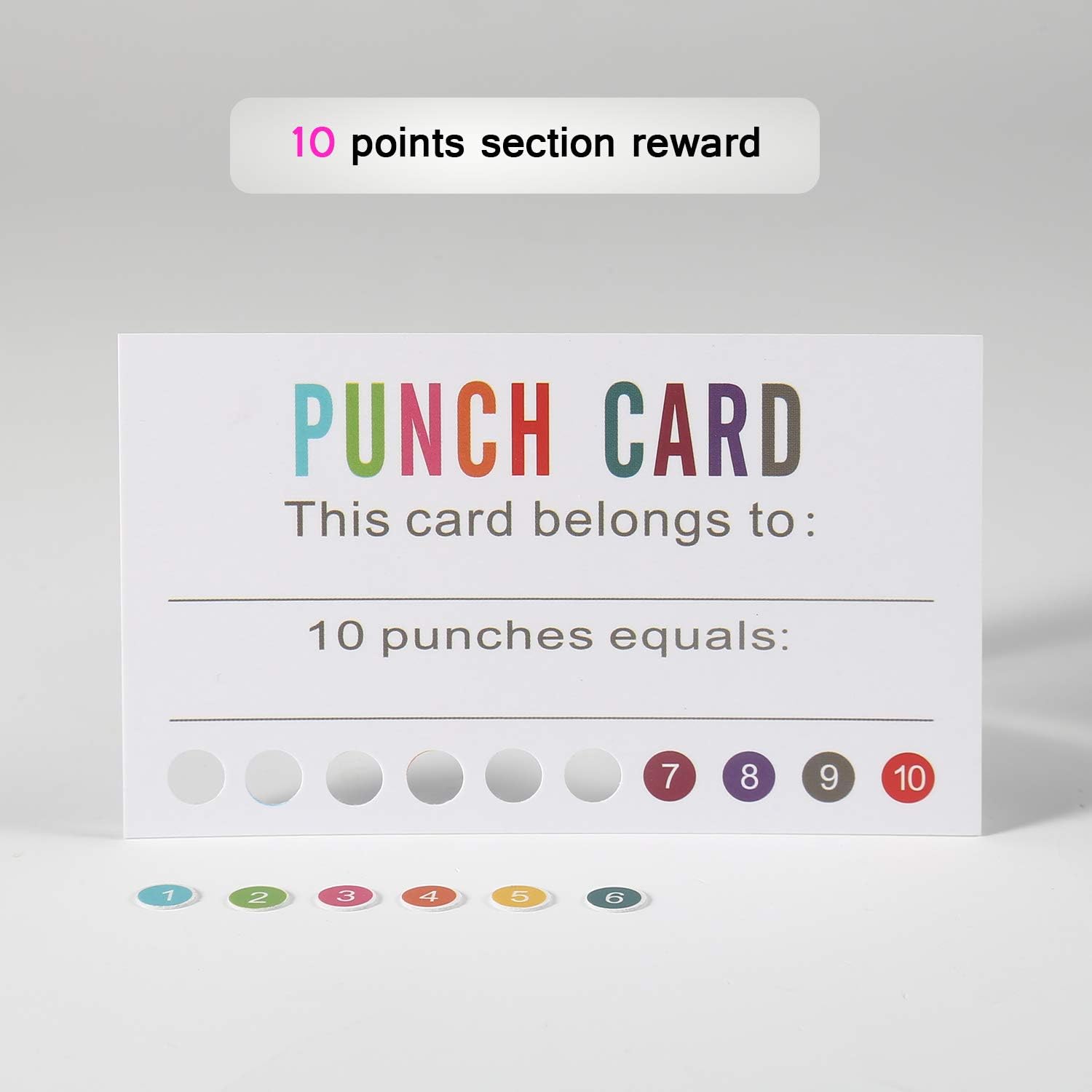 ONEDONE Reward Punch Cards (Pack of 200) Behavior Incentive Awards for Kids Students Teachers Home Classroom School Business Loyalty Gift Card - 3.5" x 2"