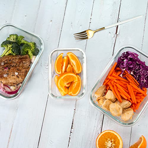 10 Pack Glass Meal Prep Containers with Lids and Steam Vent, Leak-Proof Food Storage Containers with Airtight Lids, Dishwasher / Microwave / Oven / Freezer Safe Glass Containers for Leftovers (Pink)