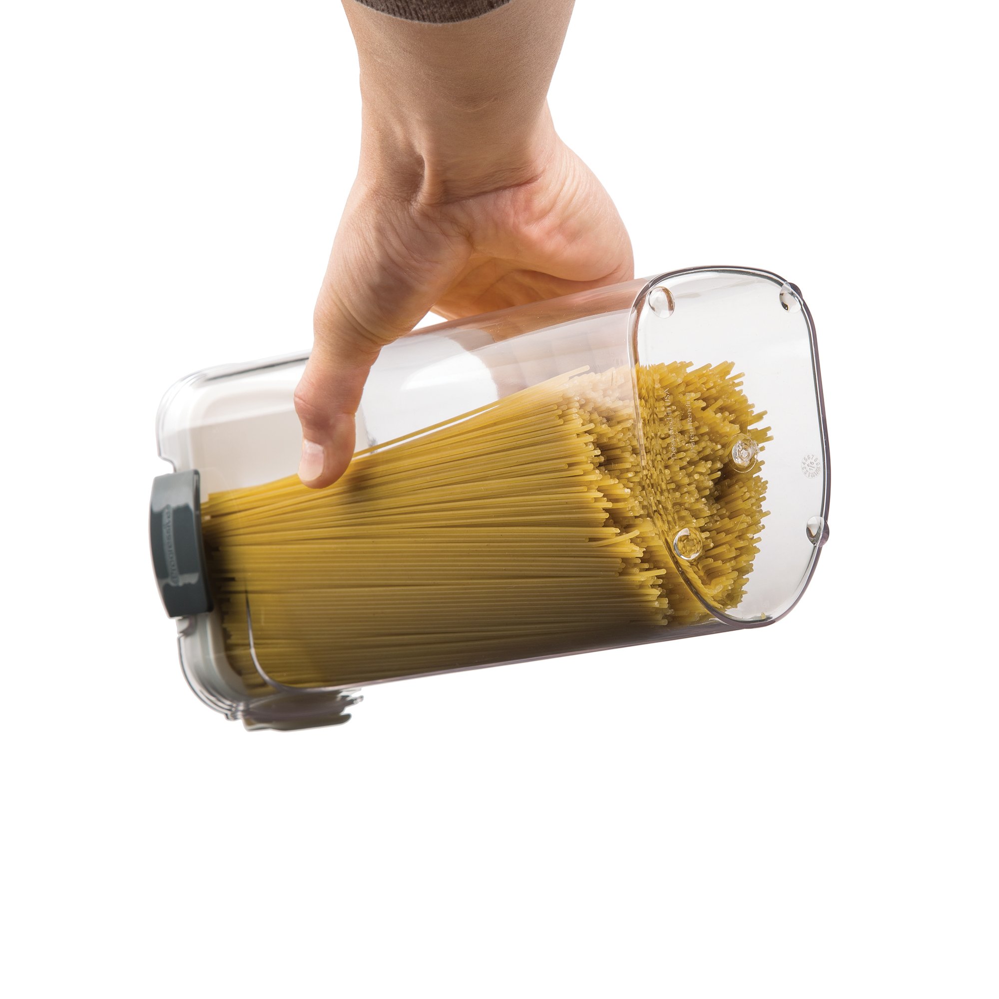 Progressive International Prepworks ProKeeper 2- Piece Kitchen Clear Food Baker's Kitchen Storage Organization Canister Set (Pasta 1.4-Quart)