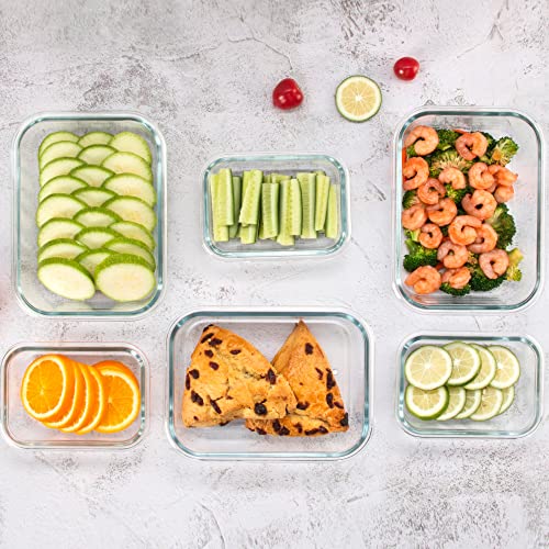 10 Pack Glass Meal Prep Containers with Lids and Steam Vent, Leak-Proof Food Storage Containers with Airtight Lids, Dishwasher / Microwave / Oven / Freezer Safe Glass Containers for Leftovers (Pink)