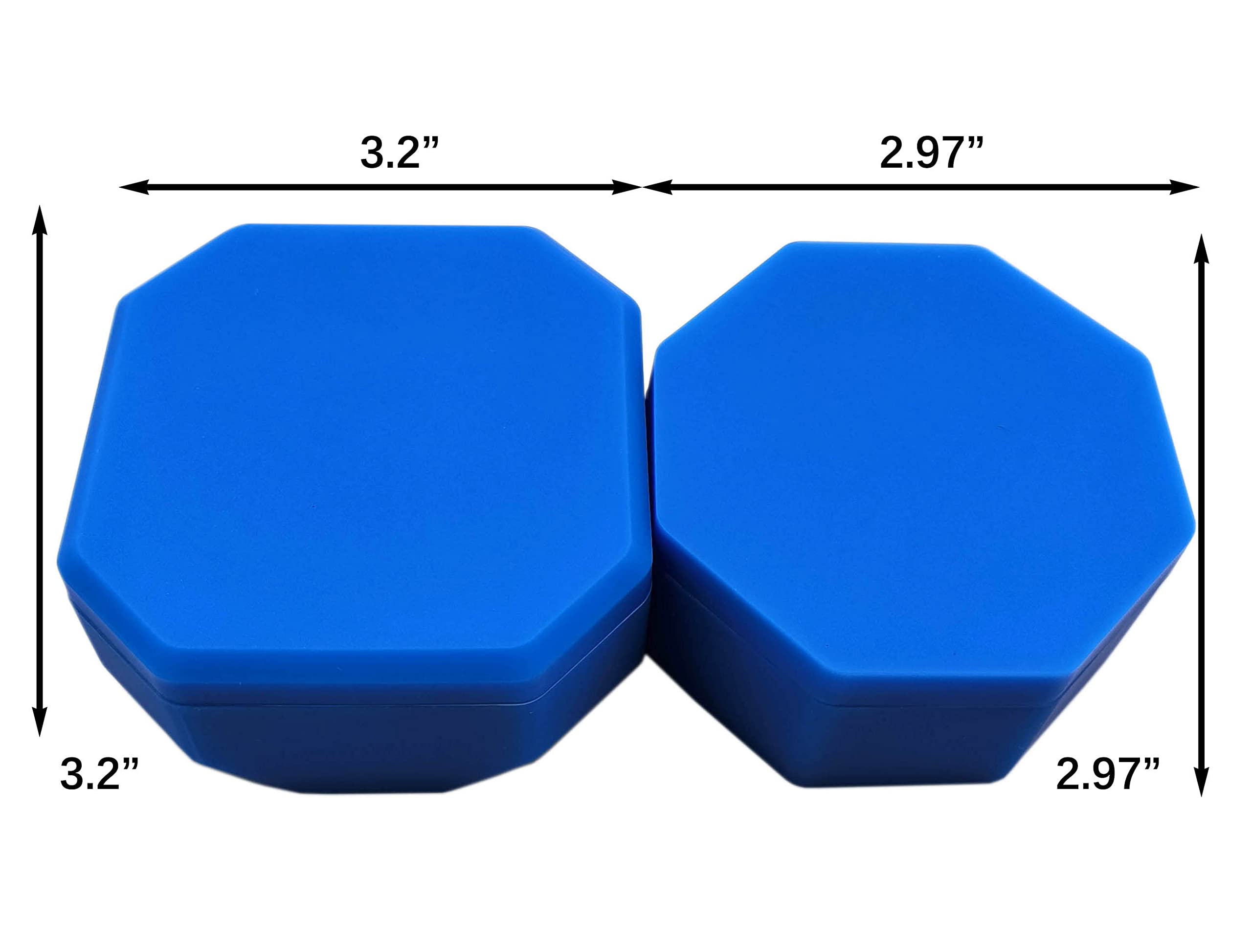 KUVIS 223ML Large Silicone Wax Container Non-stick Concentrate Jars (Blue)