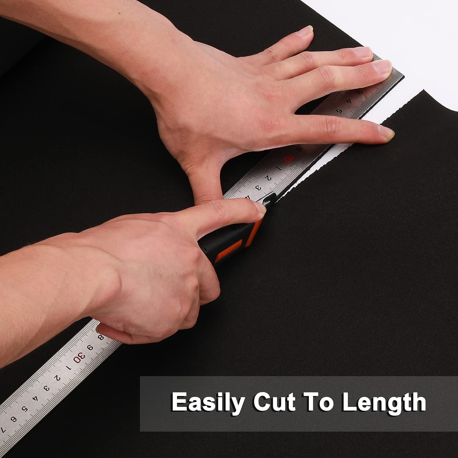 CASOMAN Professional Tool Box Liner and Drawer Liner - 24 inch (Wide) x 24 feet (Long), Non-Slip,Easy Cut, Black