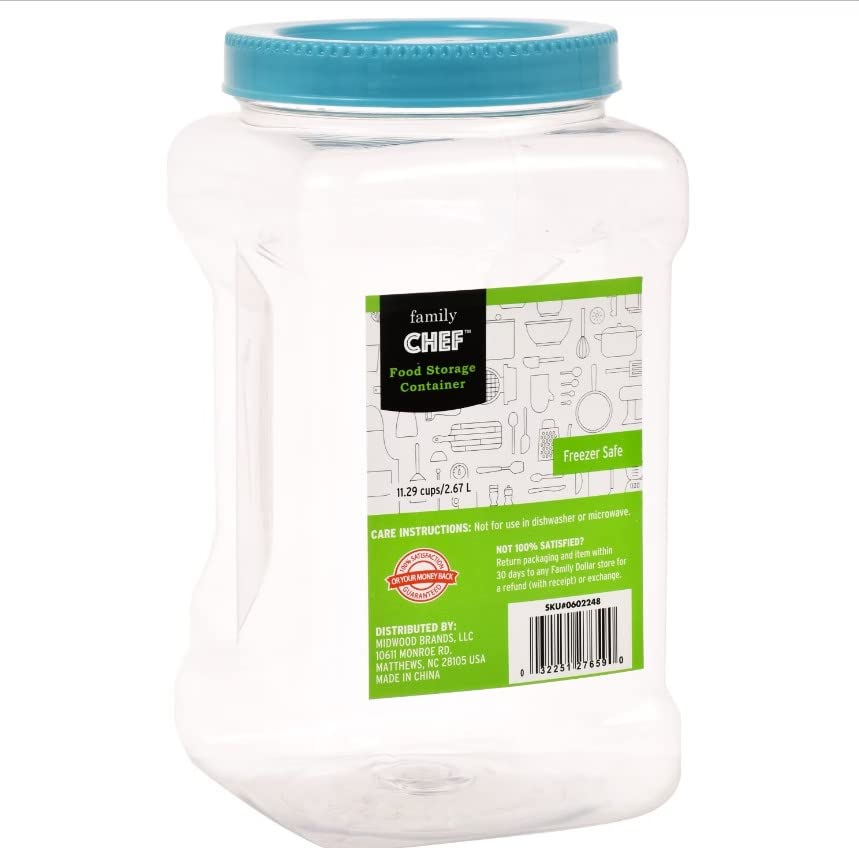 Family Chef Clear Storage Jar (Plastic)